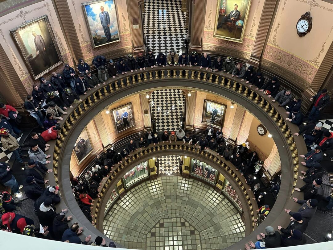Michigan fire fighters rally for passage of critical staffing bill - IAFF