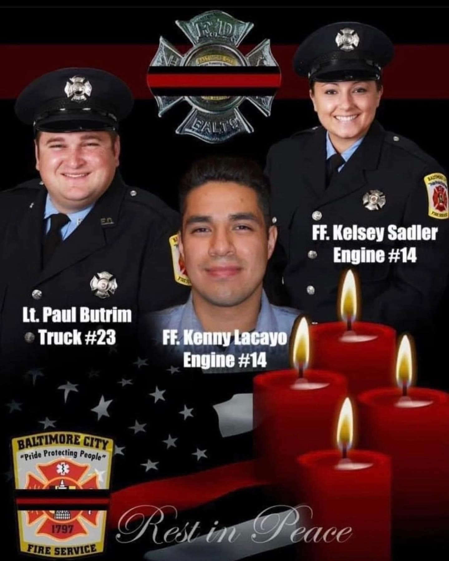 Three Baltimore IAFF Members Killed In Tragic Rowhouse Fire - IAFF