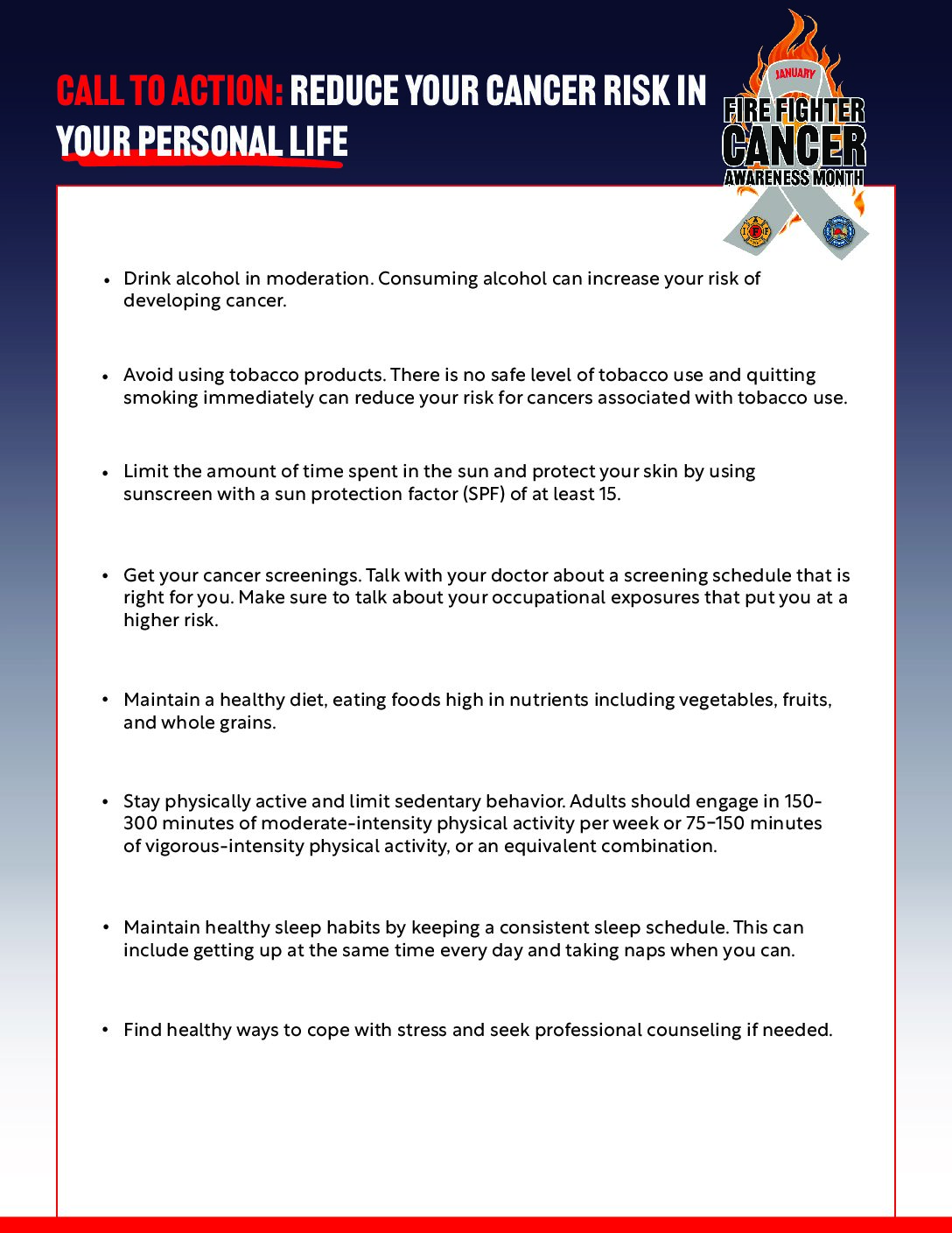 Fire Fighter Cancer Awareness Month - IAFF