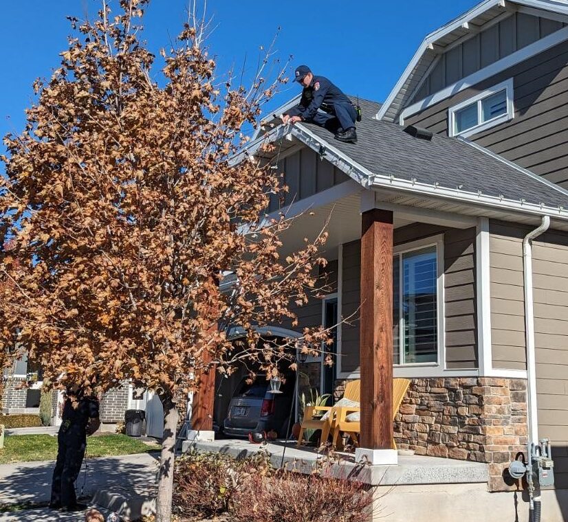 Shining bright: Utah fire fighters hang Christmas lights following a ...