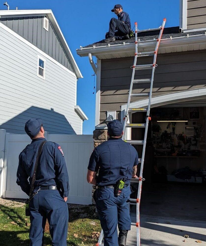 Shining bright: Utah fire fighters hang Christmas lights following a ...